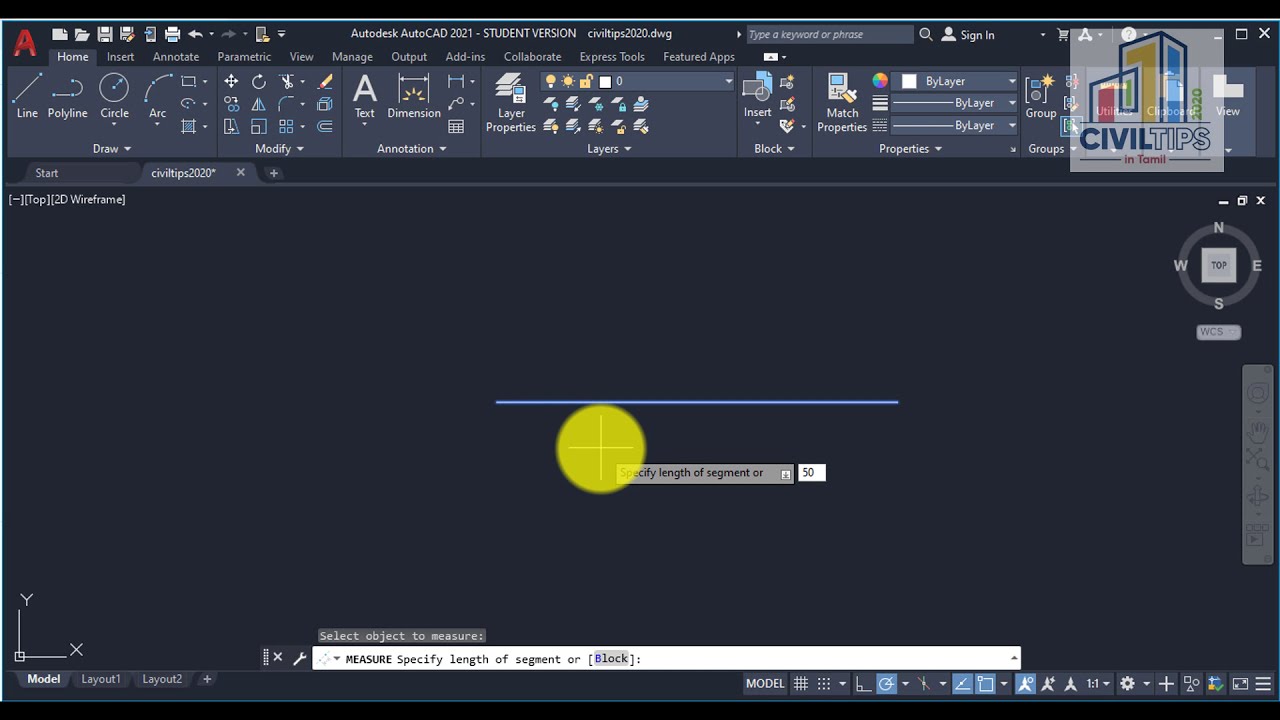 Quick Tips To Create Line Segment With Measured Distance In Autocad Quick Tips To Create Line Segment With Measured Distance In Autocad