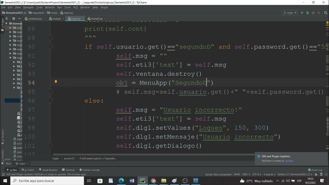 Insert en Tabla de Base de datos, desde formulario de Tkinter hacia ...