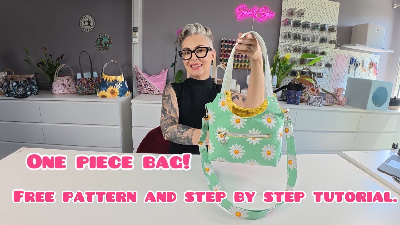Easy one piece bag tutorial #easybag #sewingtutorial #bagmaking #diybag ...