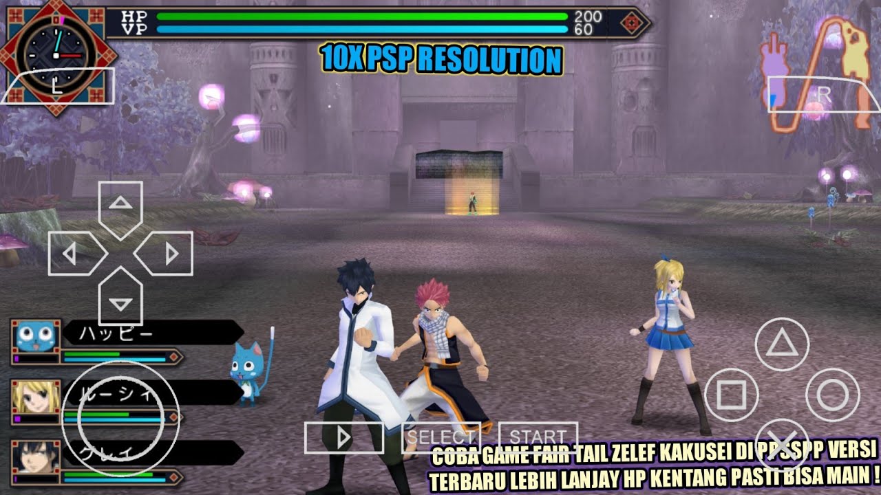 Keren ! Coba Main Game Fairy Tail: Zelef Kakusei Setting Grafik 10X PSP ...