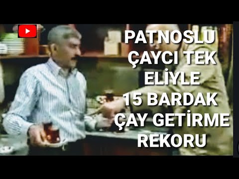 Tek eliyle 15 bardak çay taşıyan Çaycı Recep