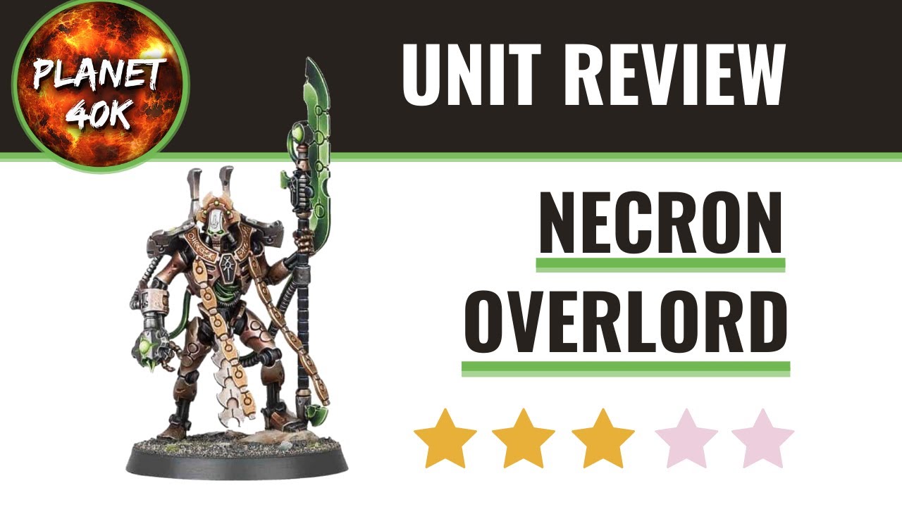 Warhammer 40k Necron Overlord Review 9th Edition Pre Codex - YouTube