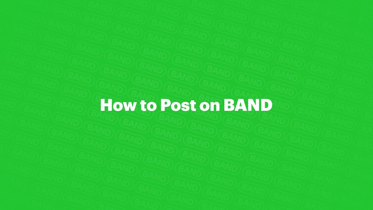 How to Post on BAND - YouTube