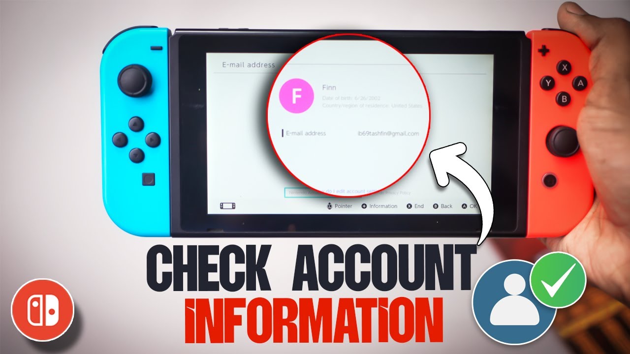 How to Check Account Information on Nintendo Switch - YouTube