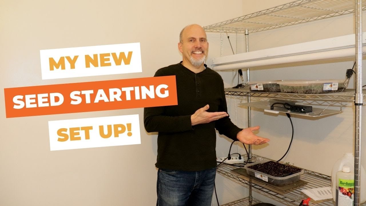 My New Indoor Seed Starting Set Up - YouTube