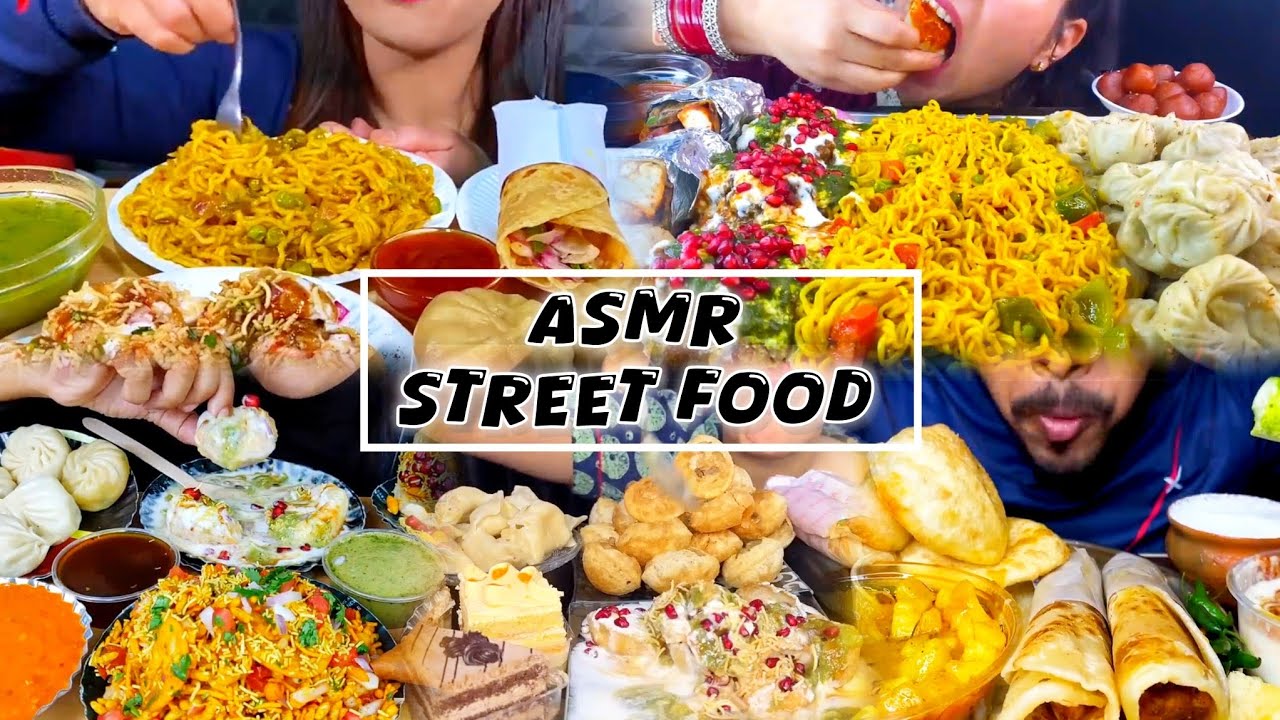 EATING ASMR 🔥 INDIAN STREET FOOD MANIA 🤤 BY FAMOUS MUKBANGERS 💫 - YouTube
