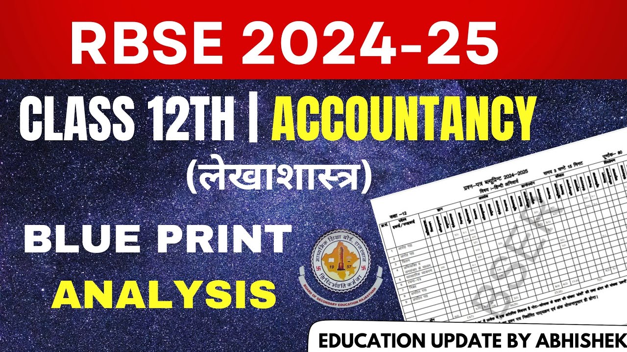 Class 12th Accountancy Blue Print 2024-25| RBSE 12th Class लेखाशास्त्र ...