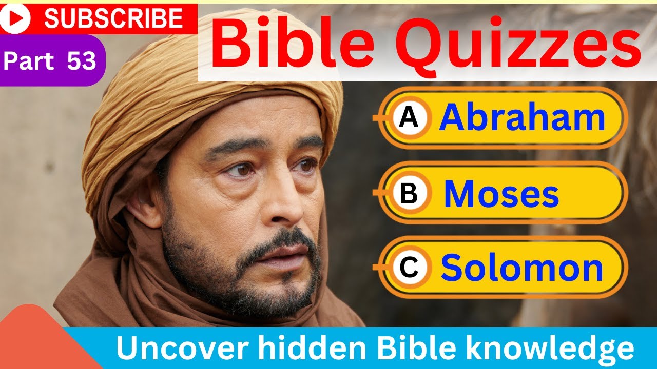 Biblical Knowledge Test: Characters, Events, Relationships | Bible ...