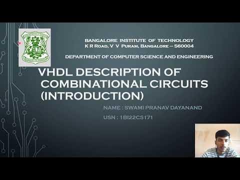 VHDL description of combinational circuits (Introduction) - YouTube