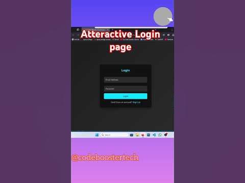 Most atteractive and impressive login page using html and css | #loginpage #cssdesign # ...