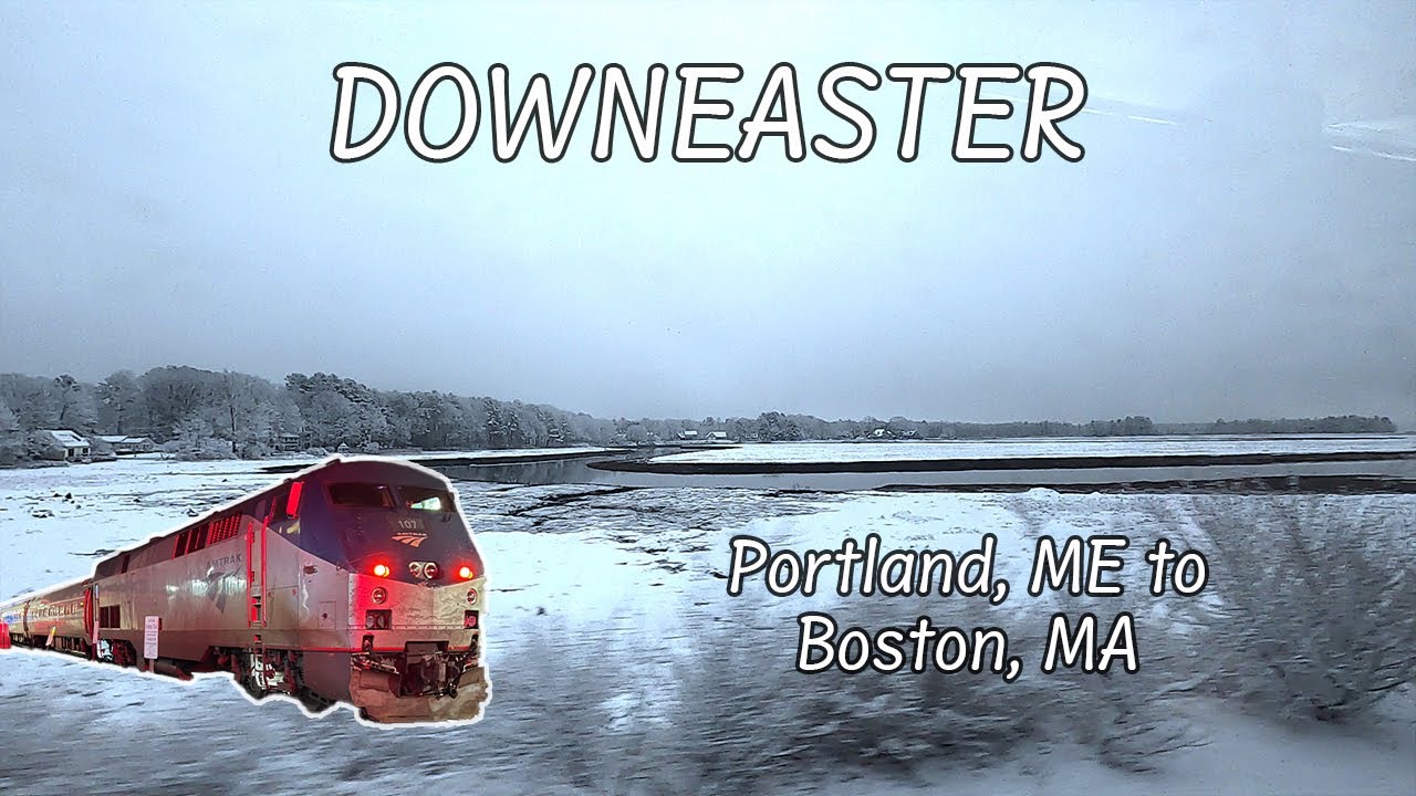 Full Ride: Portland to Boston in the snow - Amtrak's Downeaster - YouTube