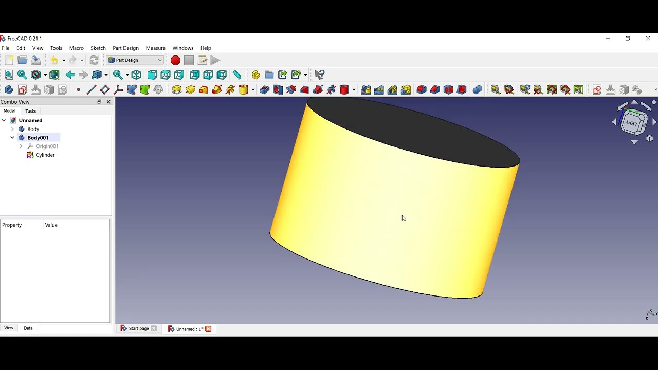 Additive cylinder in Freecad - YouTube