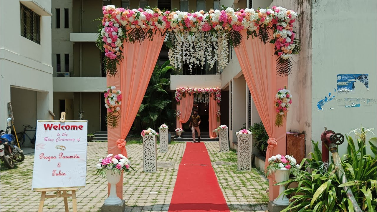 Wedding Decoration Reception Background - YouTube