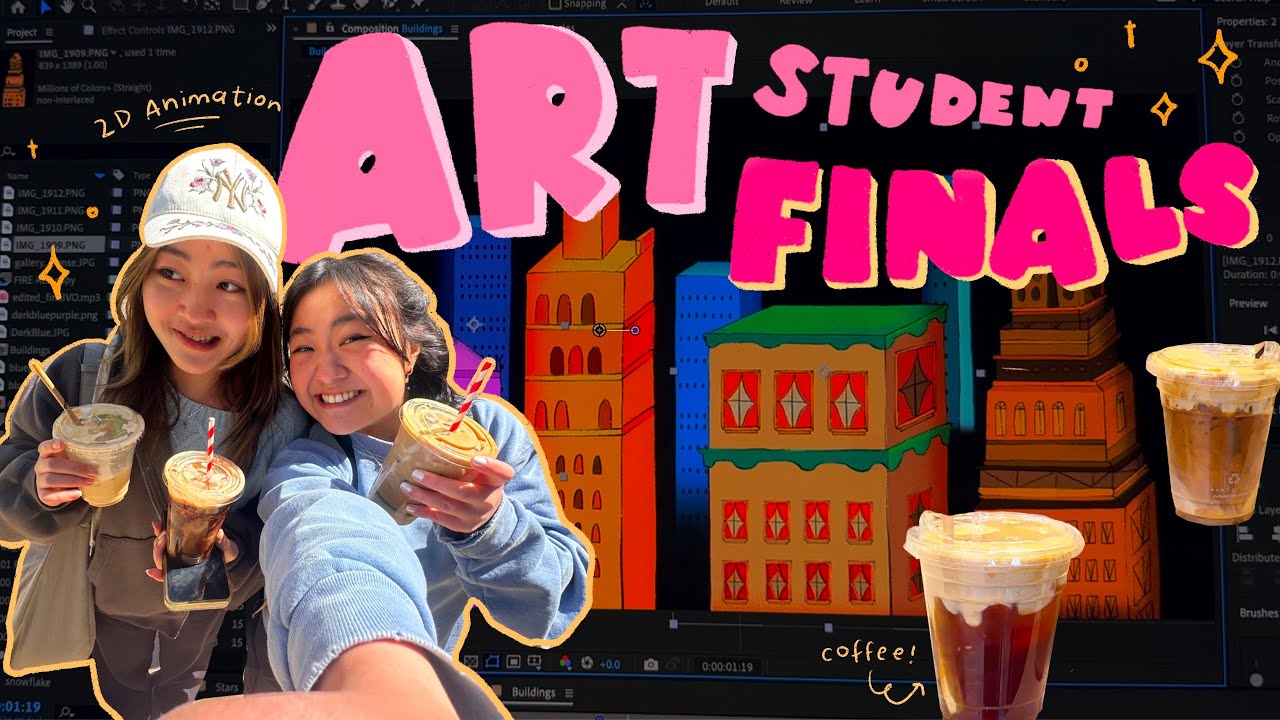 ART STUDENT FINALS 💭 2D animation projects, workflow timelapses ...