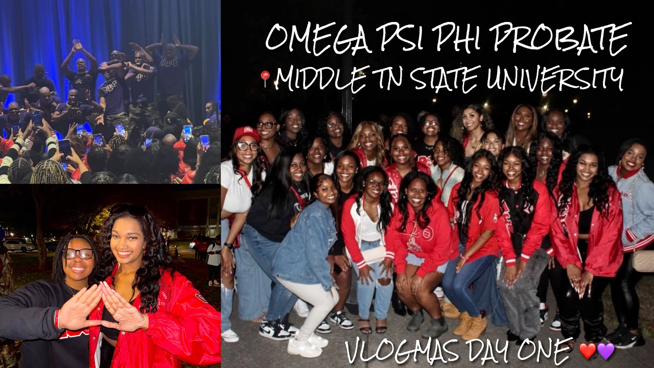 OMEGA PSI PHI PROBATE VLOG | MTSU | DA BRUHZ ️💜 | VLOGMAS DAY 1 ️ - YouTube