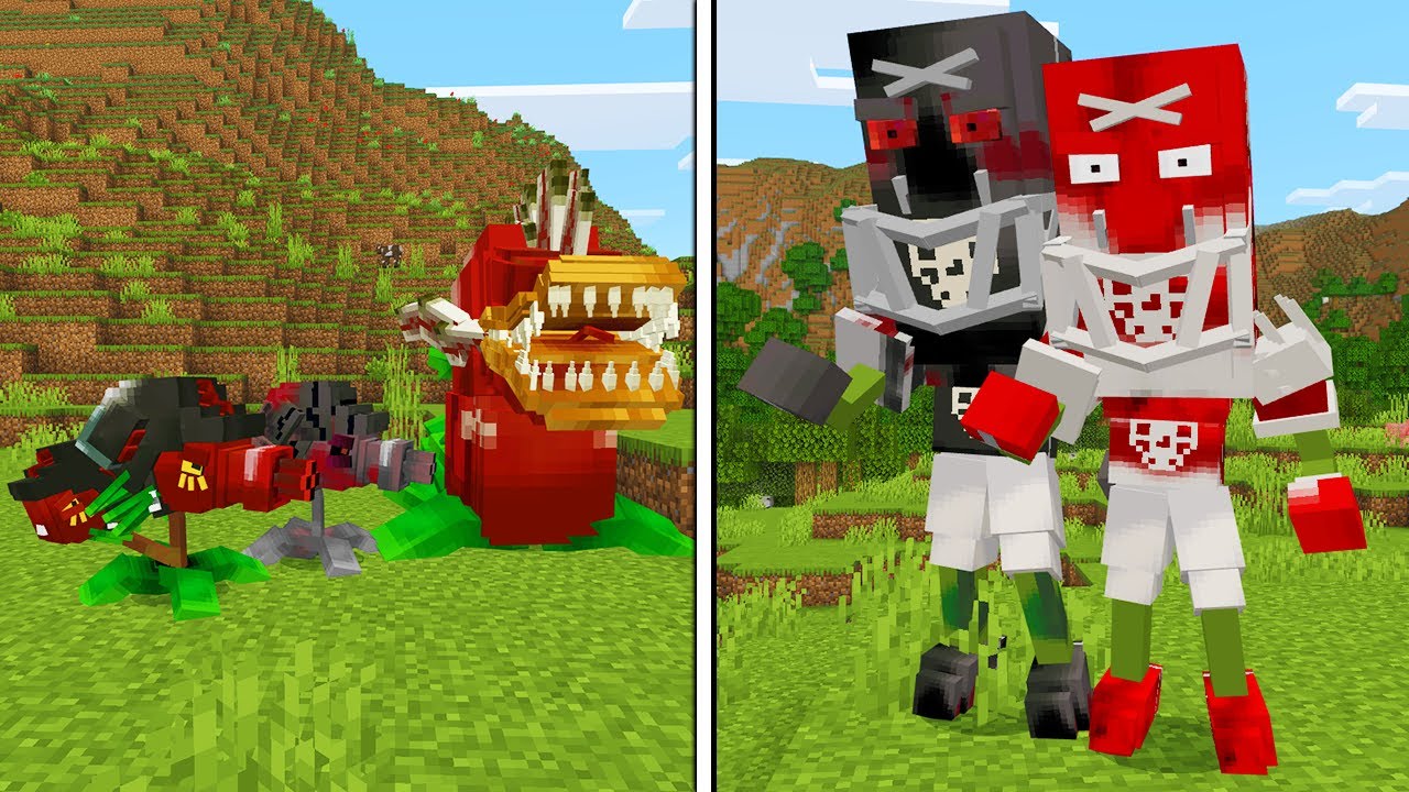 Plants vs Zombies MOD in Minecraft Pocket Edition - YouTube