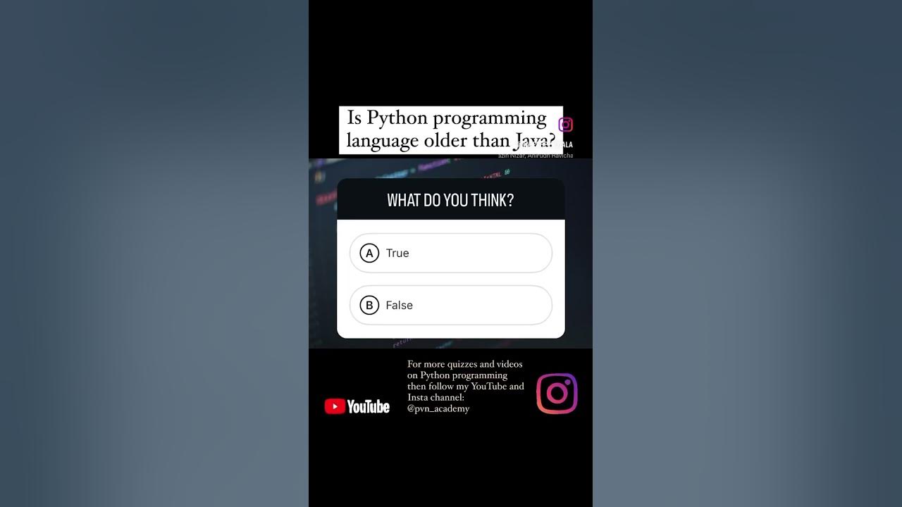 Programming Trivia Python Vs Java — Whos Older Pythonforbeginners Learnpython Pythonquiz