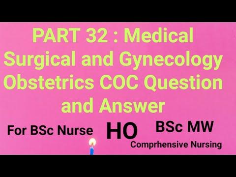 PART 32 : Medical Surgical and Gynecology Obstetrics COC Question and Answers - YouTube