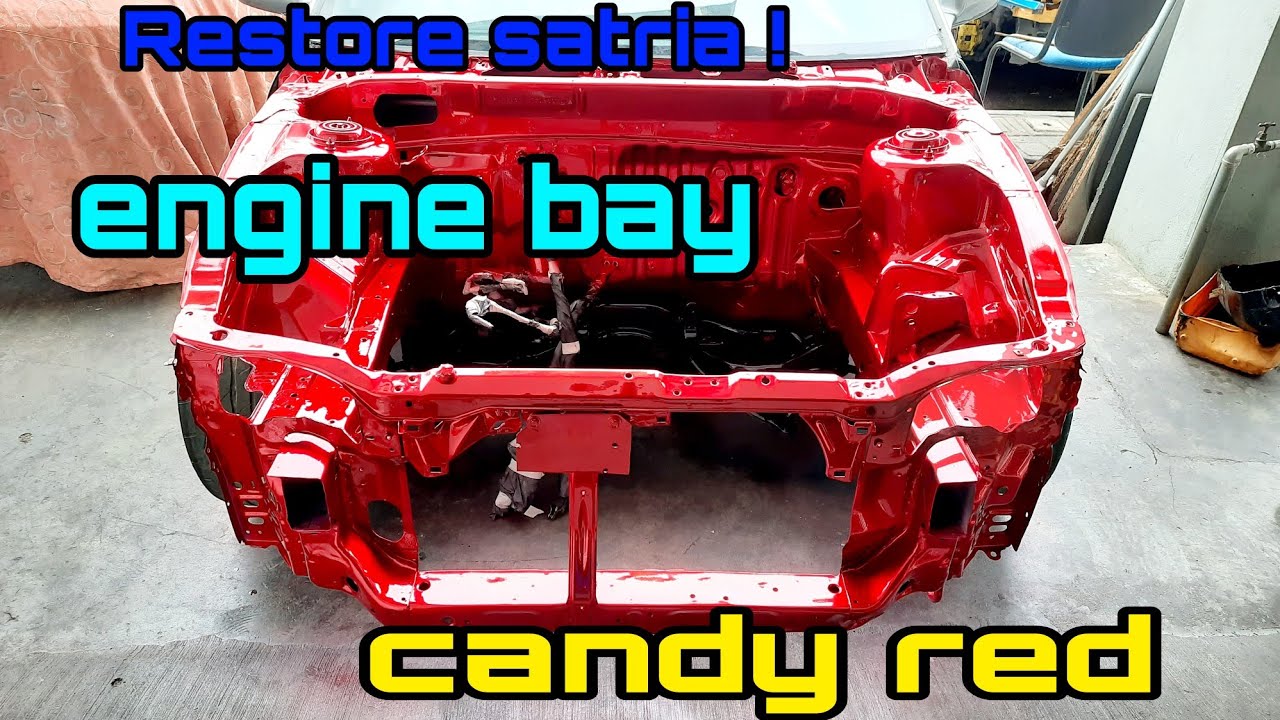 ENGINE BAY RED CANDY ‼‼ FOR SATRIA - YouTube