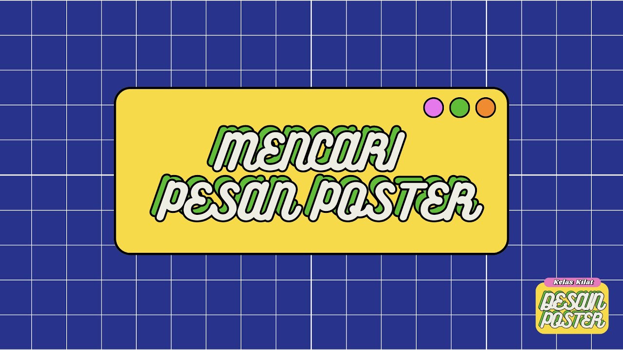 Kelas Kilat Desain Poster - Mencari Pesan Poster - YouTube