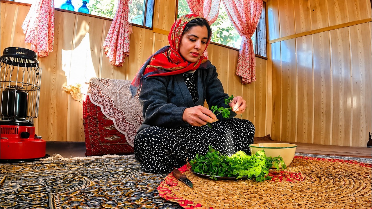 Hearty and tasty celery stew | Iran village cooking | خورشت کرفس - YouTube
