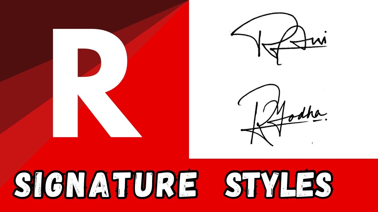 ️R Signatures | R signature styles | R name signature - YouTube
