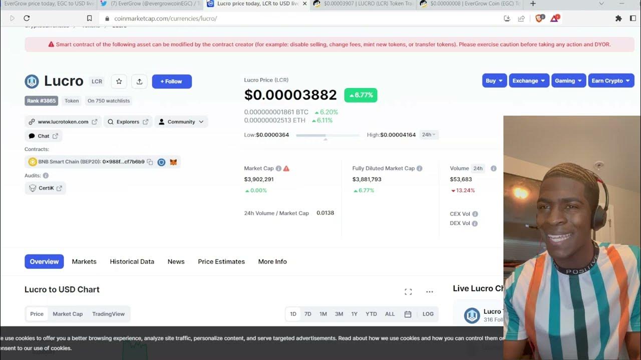 EverGrow Coin & Lucro Update: Trading Volume & CMC Bots - YouTube