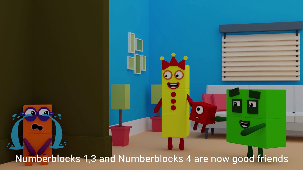 Numberblocks 1,3 and Numberblocks 4 are now good friends - Numberblocks ...