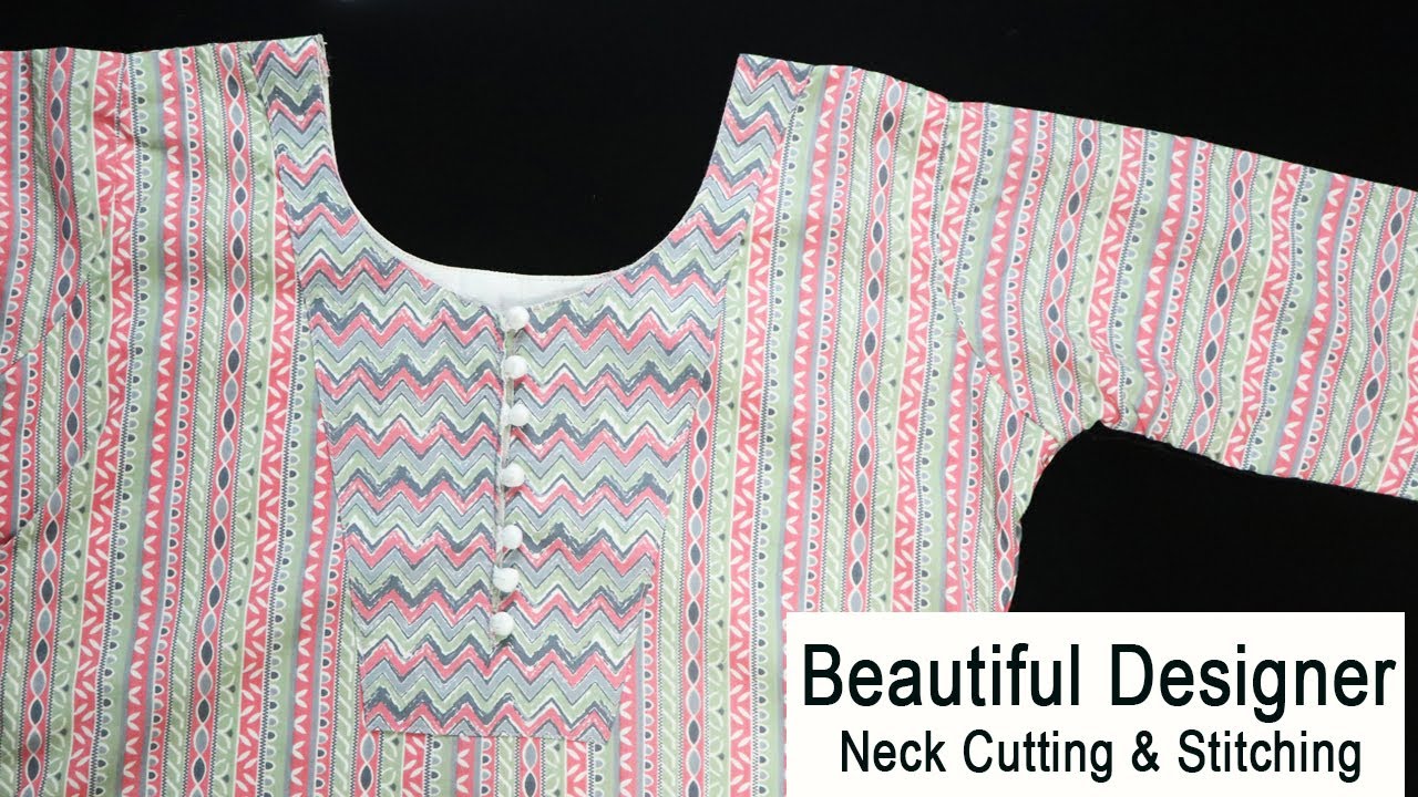 Beautiful Round Neck Design With Potli Buttons | Kurti | NeckDesign ...