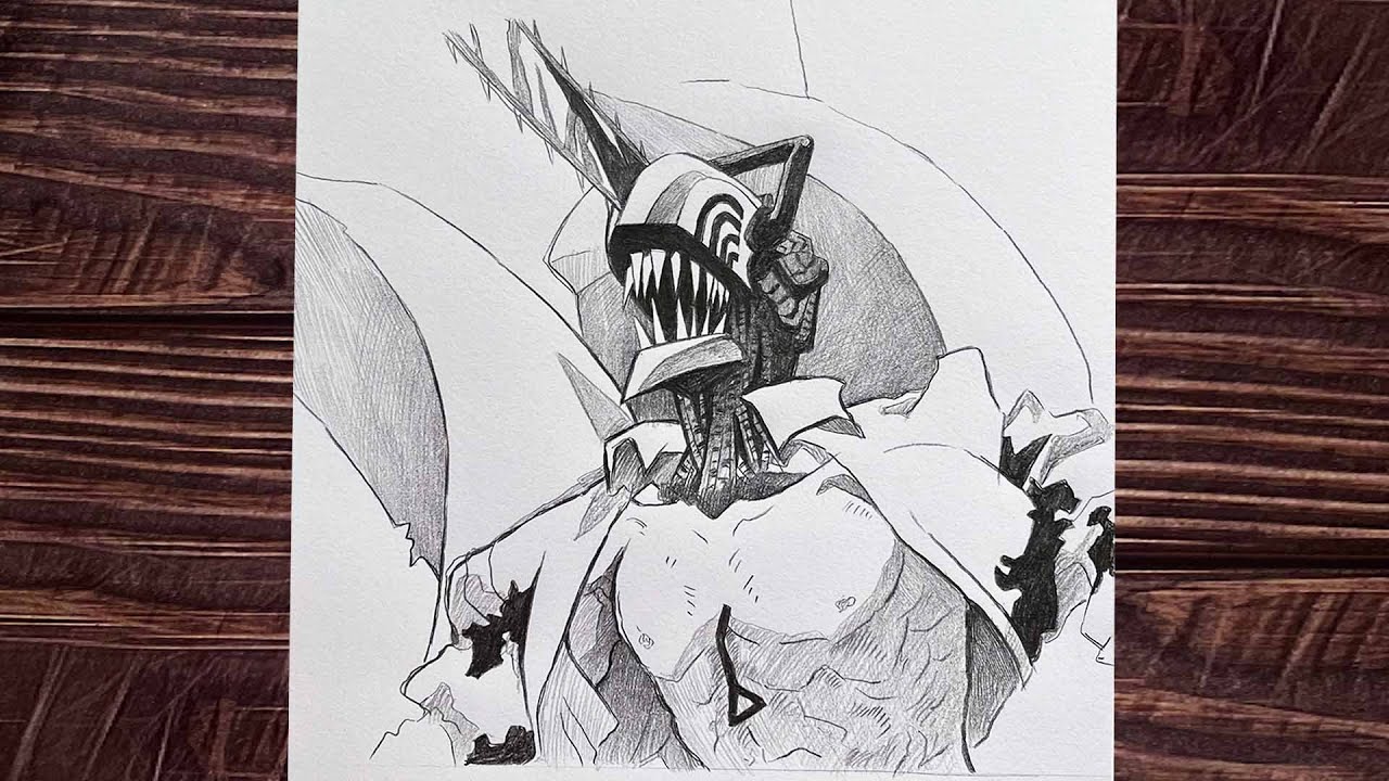 How to draw Denji - Devil Form - [Chainsaw Man] | Anime sketch | Easy ...
