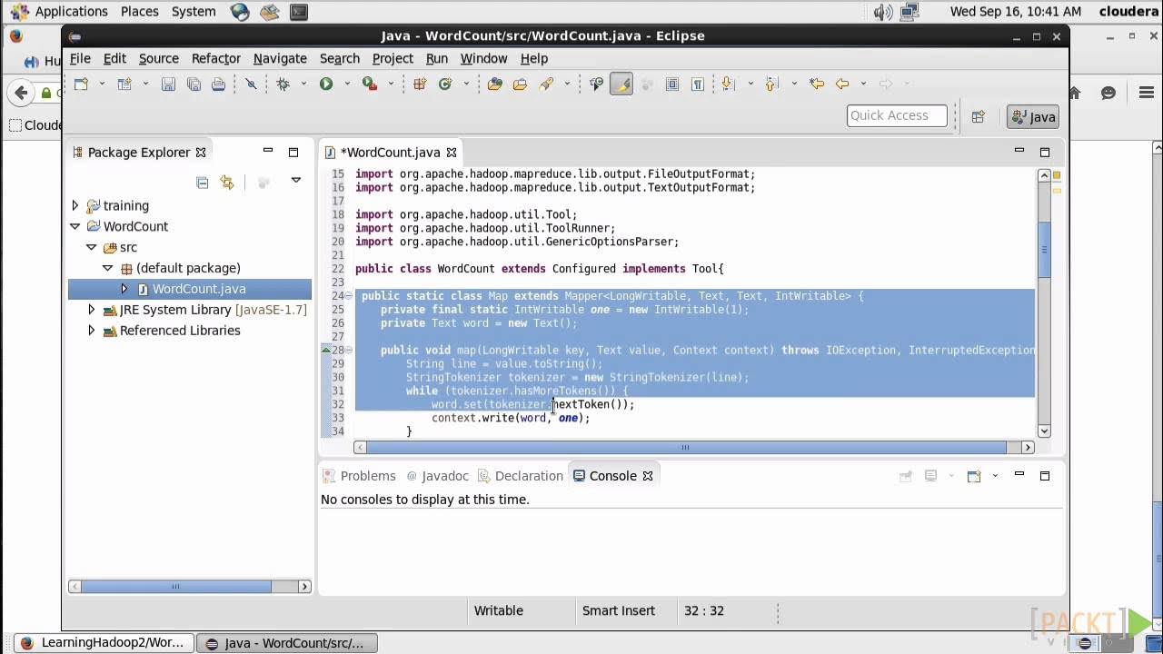 Learning Hadoop 2: Coding "Word Count" in MapReduce | packtpub.com - YouTube