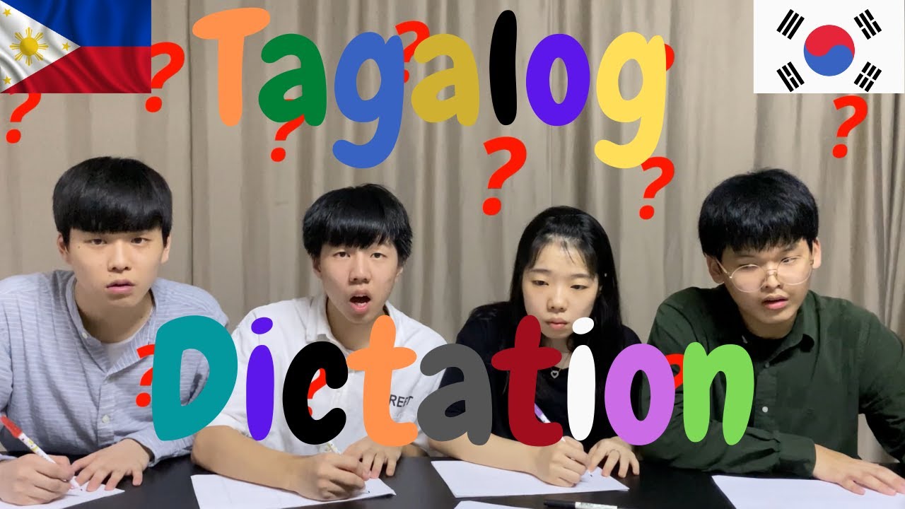 Tagalog Dictation challenge | Koreans Try to write in Tagalog - YouTube