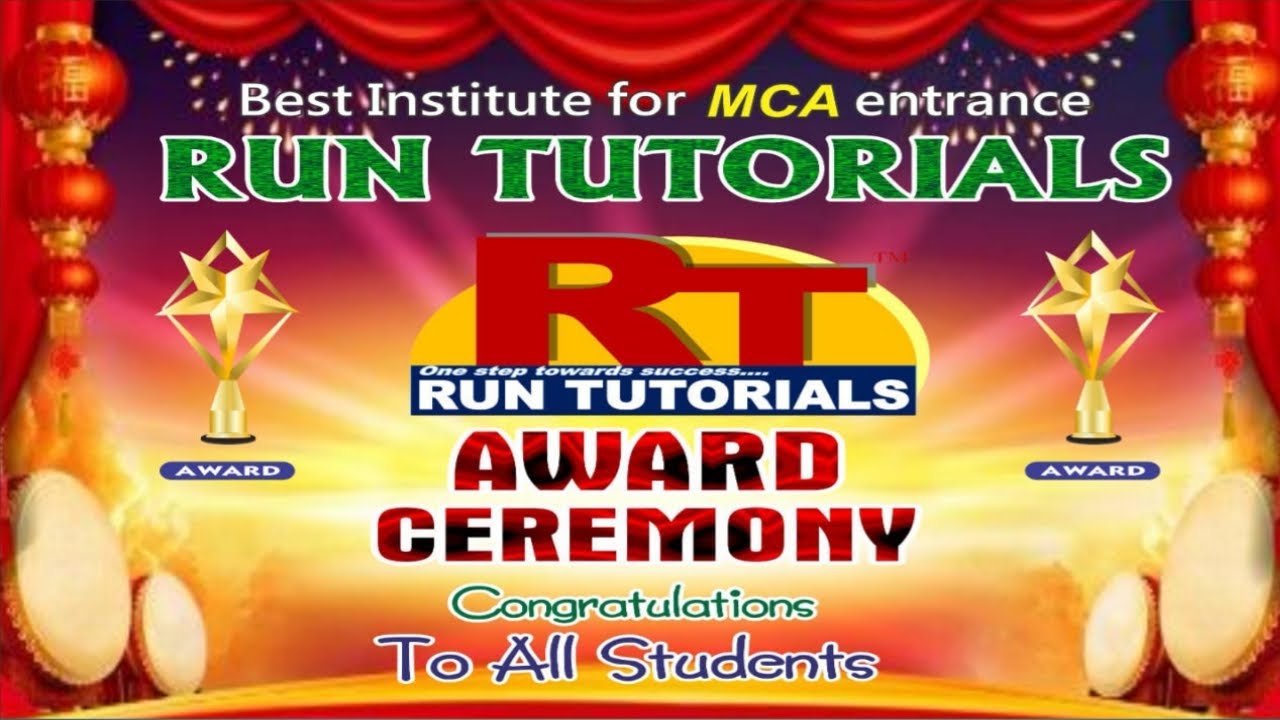 RUN TUTORIALS AWARD CEREMONY - YouTube