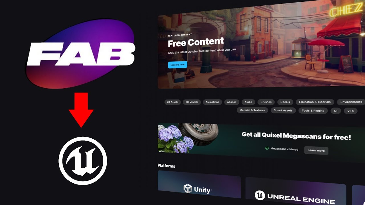 So nutzt du FAB Assets in Unreal Engine - YouTube