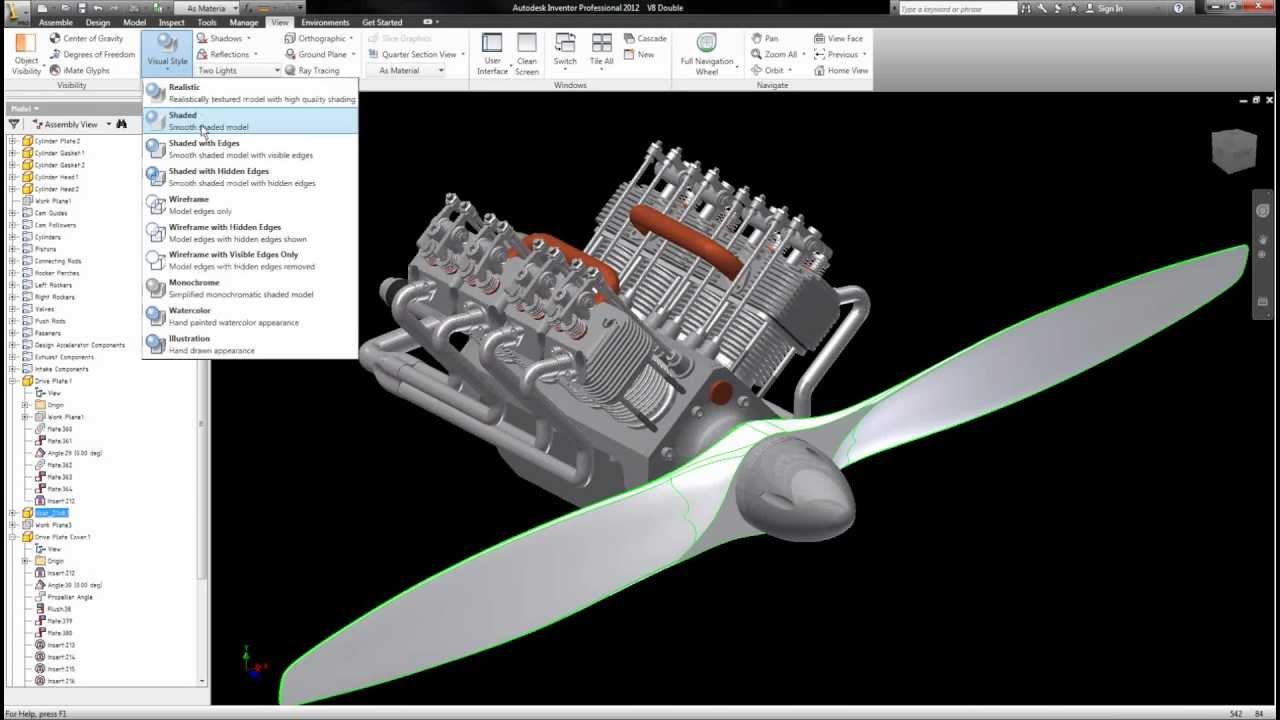 Eric Whittle V8 Inventor Model - YouTube