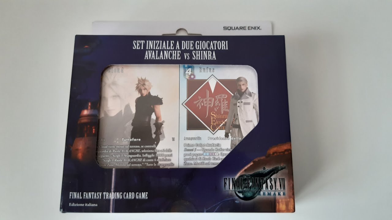 Final Fantasy VII Remake Avalanche VS Shinra Card Game Unboxing - YouTube