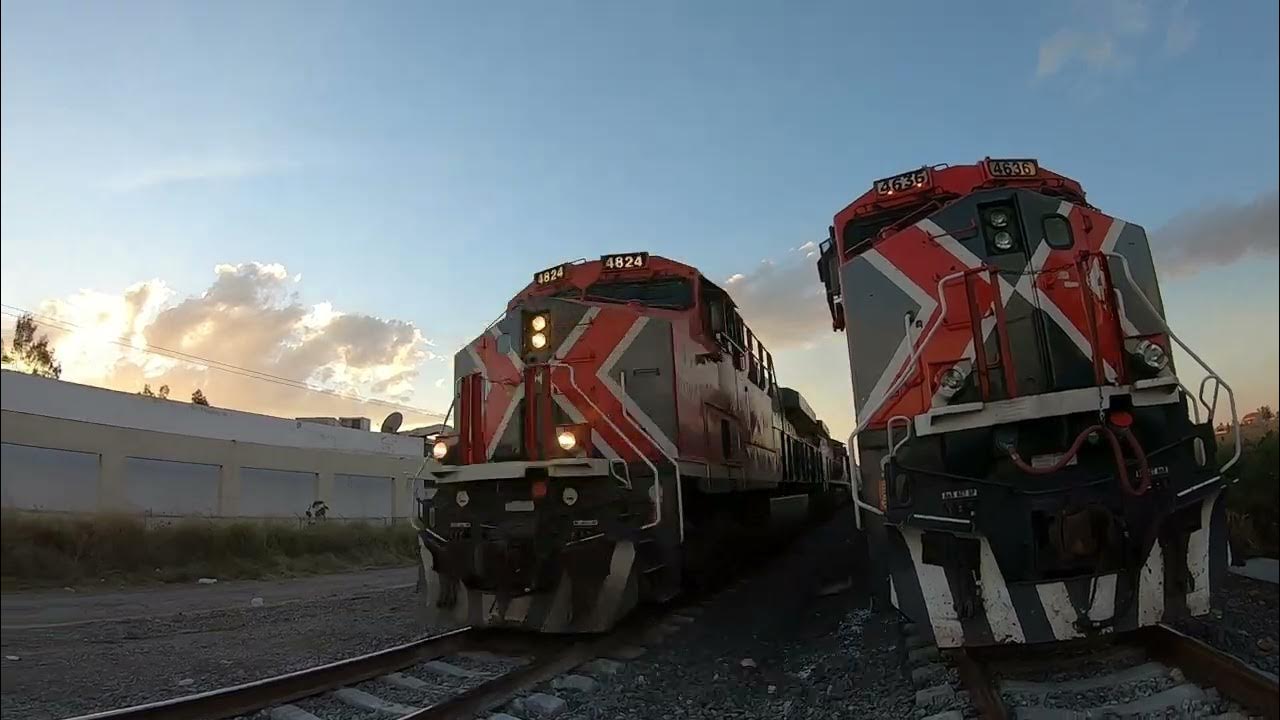 Encendido de Locomotora GE ES44AC + Rebase de trenes con locomotoras FXE repintadas GMXT - YouTube