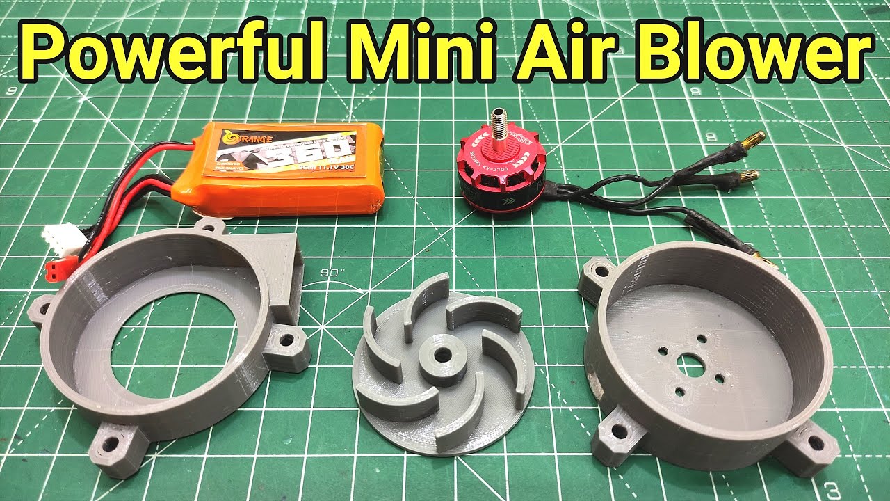 How to Make Powerful Mini Air Blower using Brushless Motor-3D Printed ...
