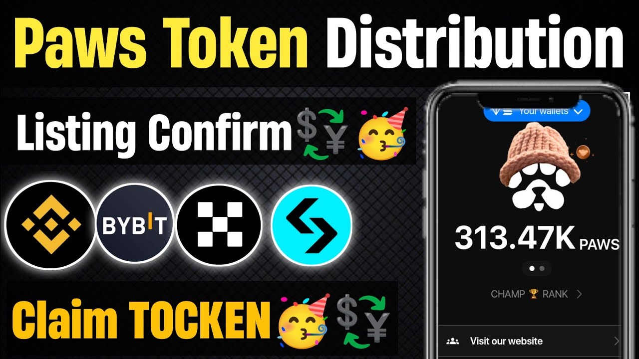 PAWS Token Distribution To Binance OKX | Paws Listing Date | Paws Claim ...