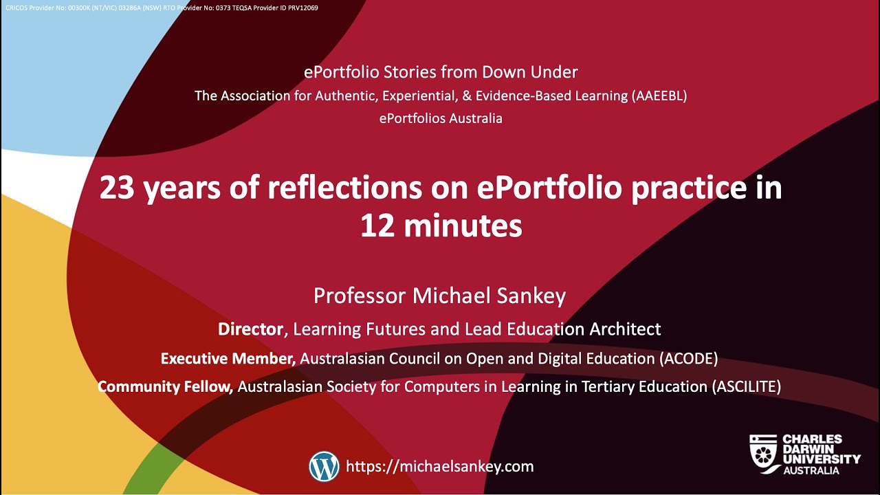 23 years of reflections on ePortfolio practice - YouTube