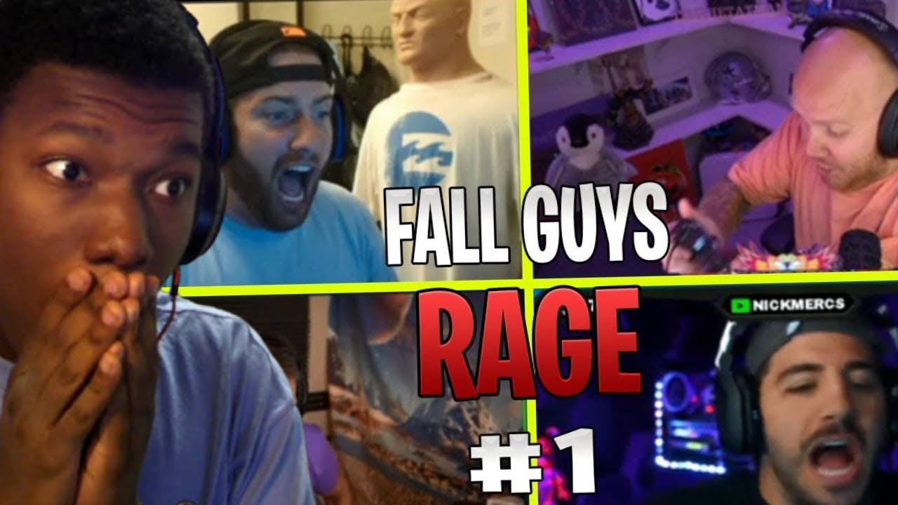 Fall Guys Streamers Ultimate Mega RAGE Compilation #1 REACTION - YouTube