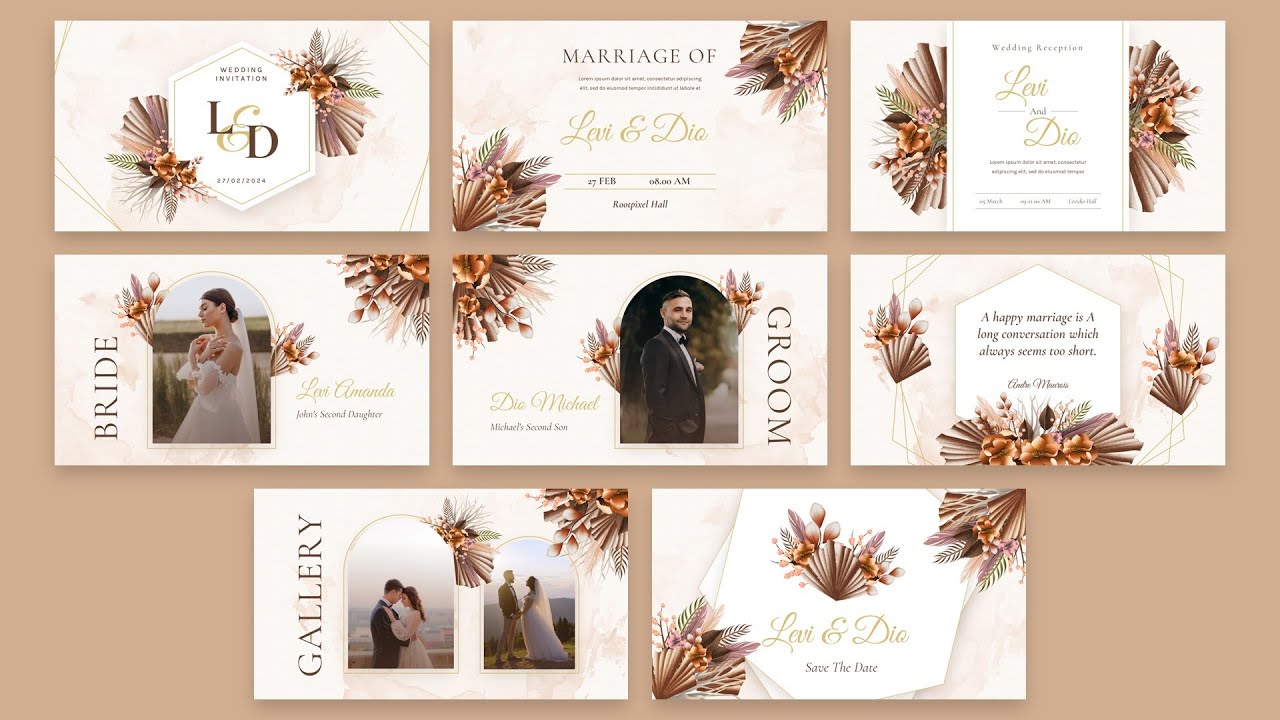 Module 2 - Wedding Invitation Animation - Floral 13 - OTO - YouTube