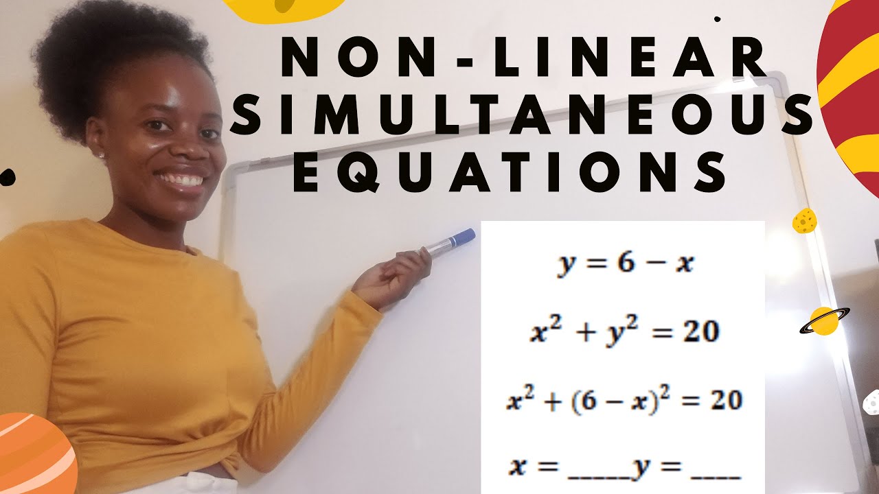 SOLVING NON LINEAR SIMULTANEOUS EQUATIONS GCSE YouTube SOLVING NON LINEAR SIMULTANEOUS EQUATIONS GCSE YouTube