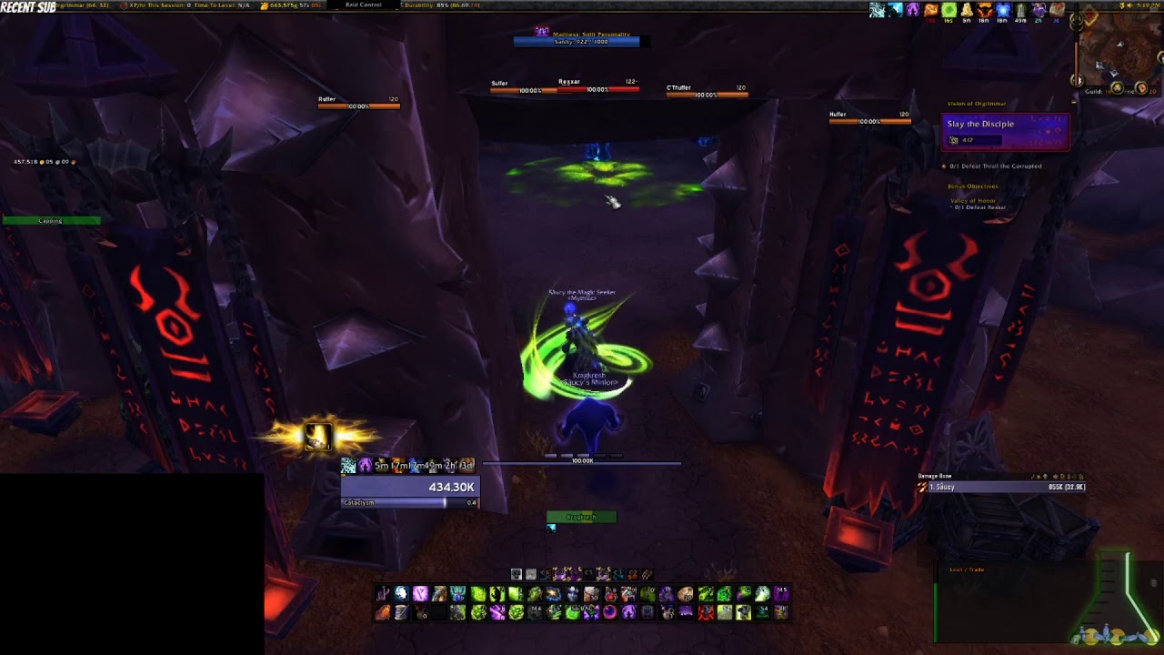 Destro lock SOLO! FULL CLEAR (Almost) Horrific Vision of Org - YouTube