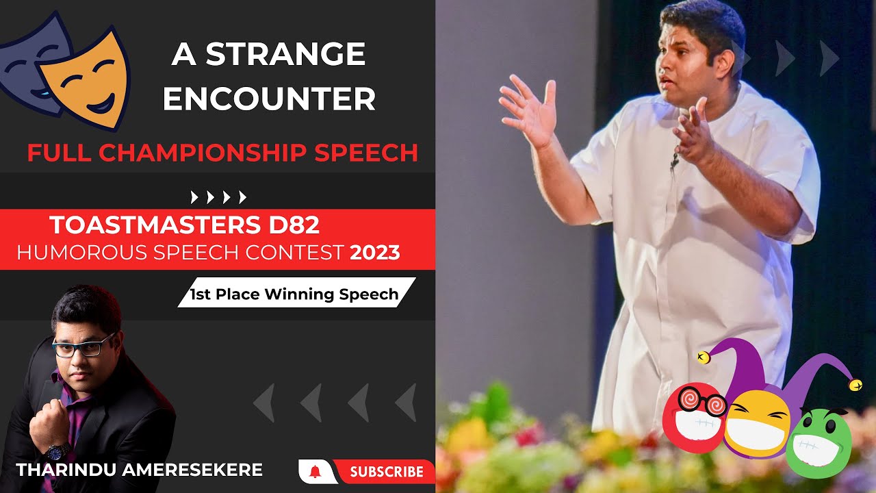 Tharindu Ameresekere - Toastmasters D82 Humorous Speaking Champion Ovation 2023 - Strange ...