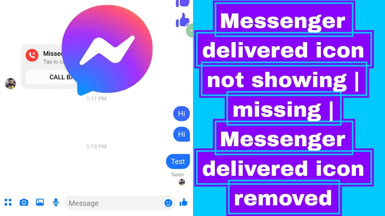 Messenger delivered icon not showing | missing | Messenger delivered ...