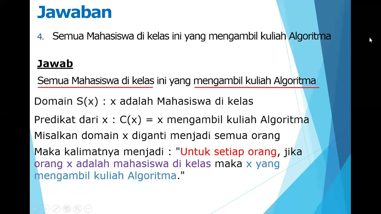 Logika Predikat Universal Quantifier And Eksistensial Quantifier Youtube 6480