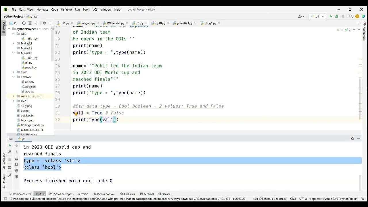 DAY 3 VIDEO: F STRING, DATA TYPES, INPUT, EXAMPLES - PYTHON TUTORIAL - YouTube
