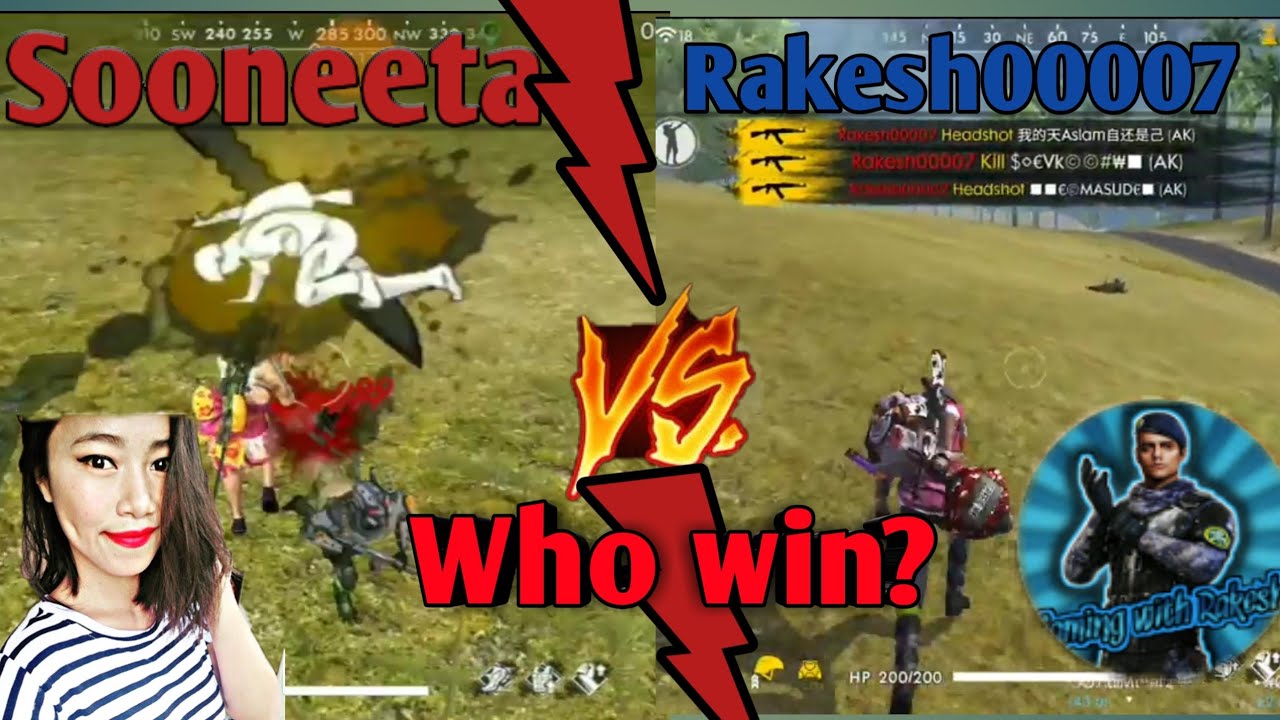 Gaming with rakesh(rakesh00007) vs Sooneeta by V.k gaming - YouTube