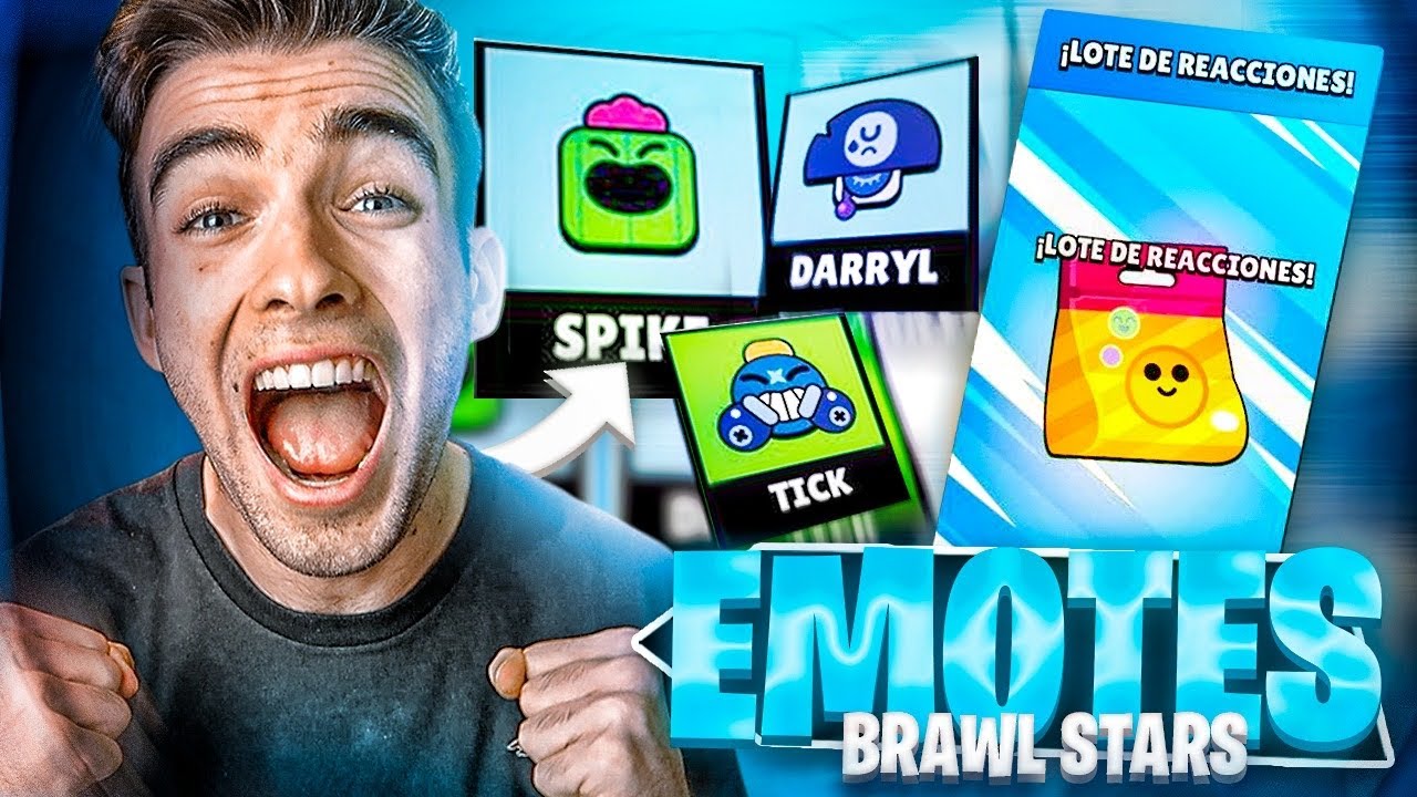 ABRO EL NUEVO PACK DE EMOTES BUSCANDO EL DE SPIKE EN BRAWL STARS - YouTube